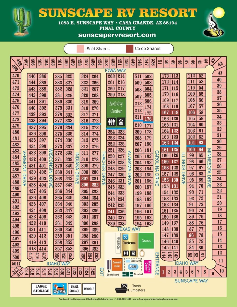 PARK MAP | Sunscape RV Resort